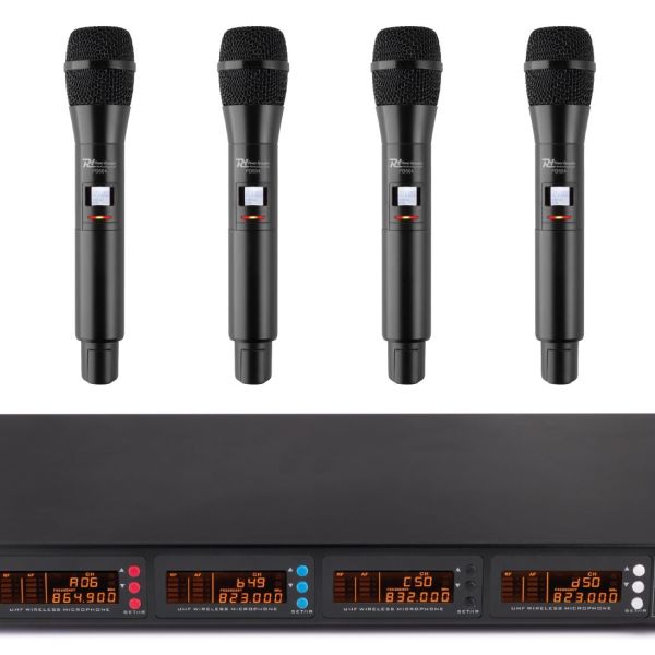 Ensemble karaoke 4 micros main sans fil UHF + Base